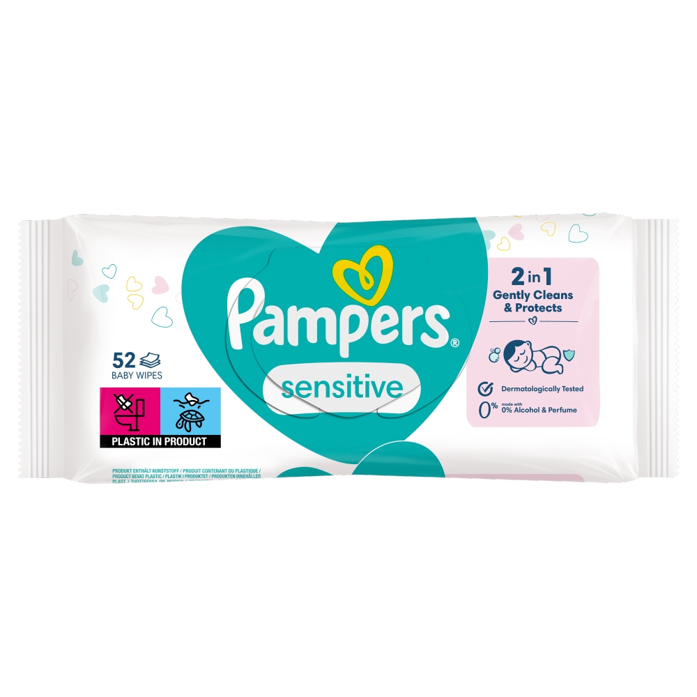 PAMPERS Chusteczki nawil ane dla niemowl t Sensitive 52 szt