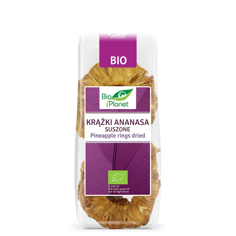 Ananas suszony krążki BIO, BIO PLANET, , 100 g | Mamyito.pl